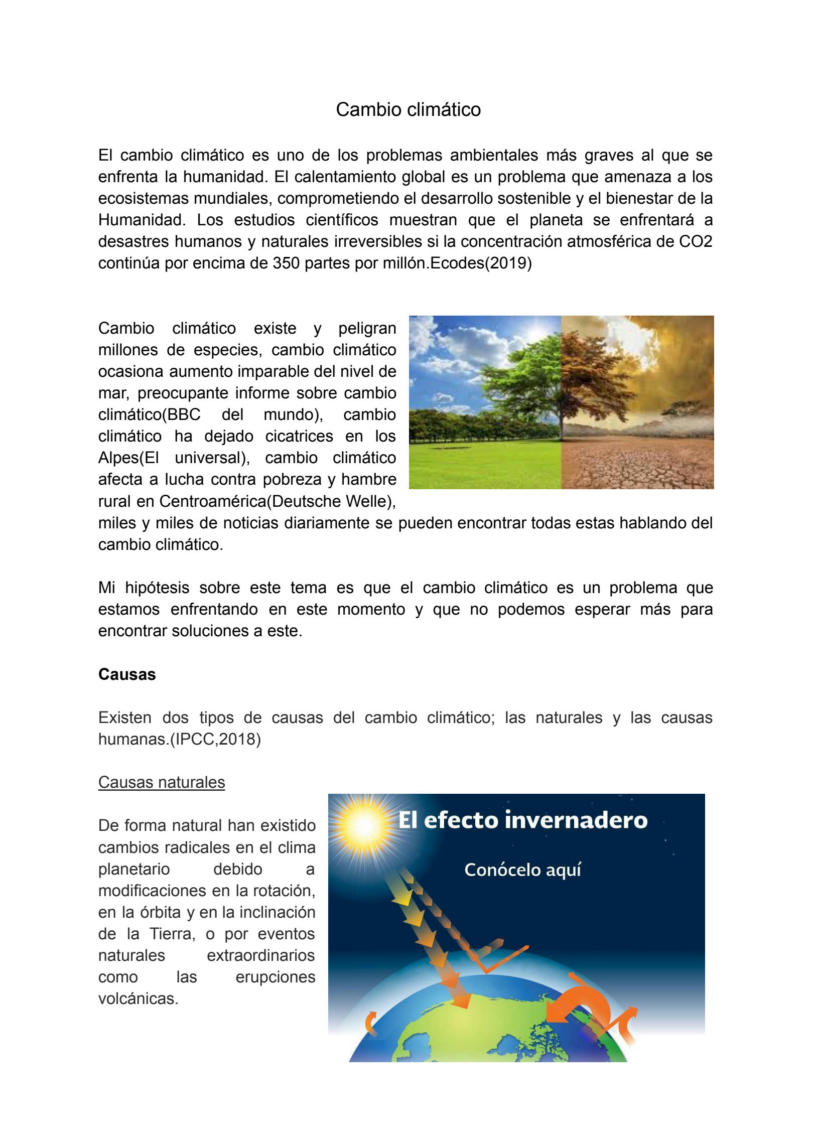 Cambio Climático: Un Ensayo Detallado Sobre la Mayor Amenaza Ambiental ...