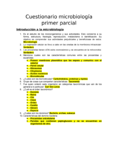 Examen de Microbiología Primer Parcial: Guía Completa para Dominar los Fundamentos de la ...