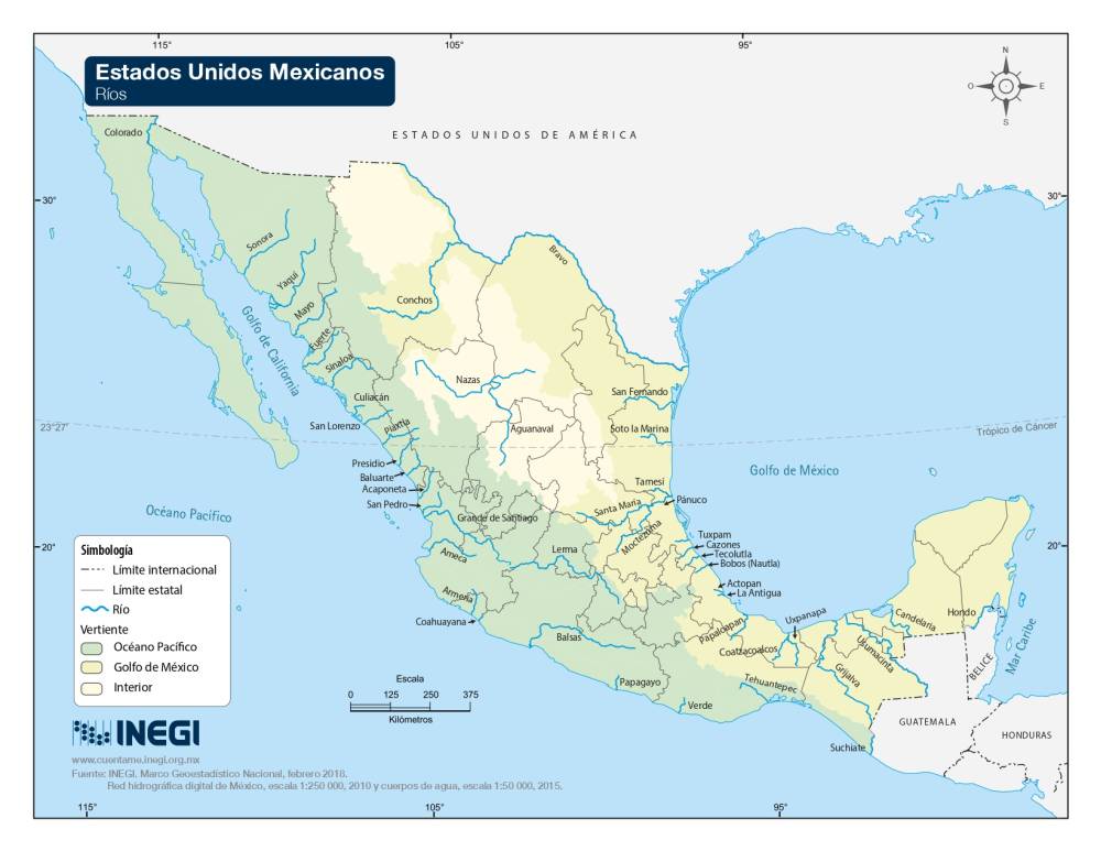Mapa Hidrológico de México con Nombres: Una Guía Detallada de la ...